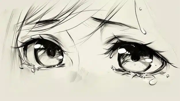 How to draw sad anime eyes amopgus meme? - Japan Nihon