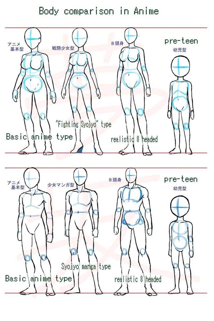 How to draw anime bodies? - Japan Nihon